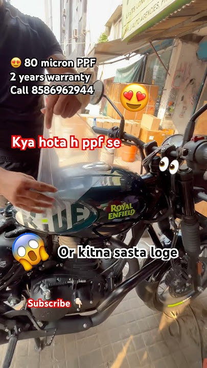 Best ppf for Royal Enfield hunter 350 Karol Bagh lamination #royalenfield #ppf #tranding # ...