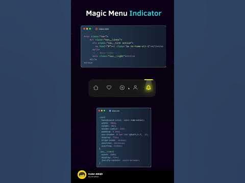 HTML & CSS Magic Menu Indicator #menu #shorts #shortvideo - YouTube