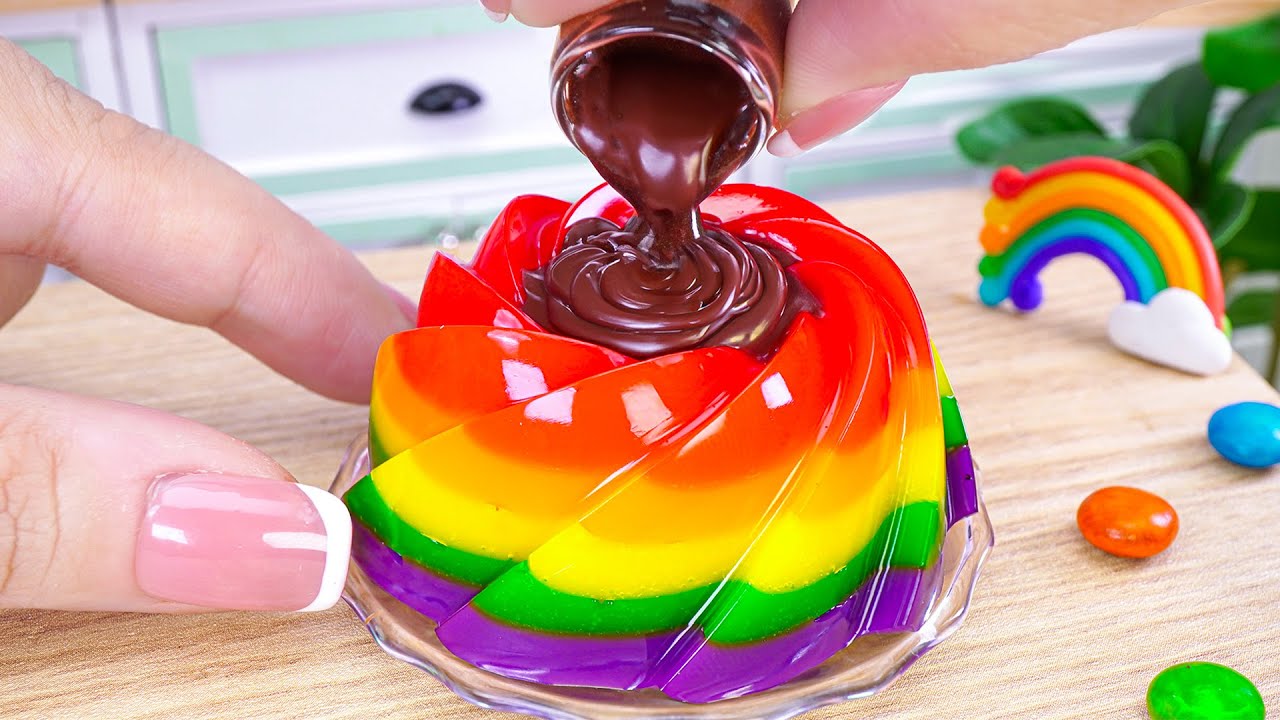 So Colorful Miniature Raibow M&M Jelly Recipe | ASMR Cooking Tiny ...