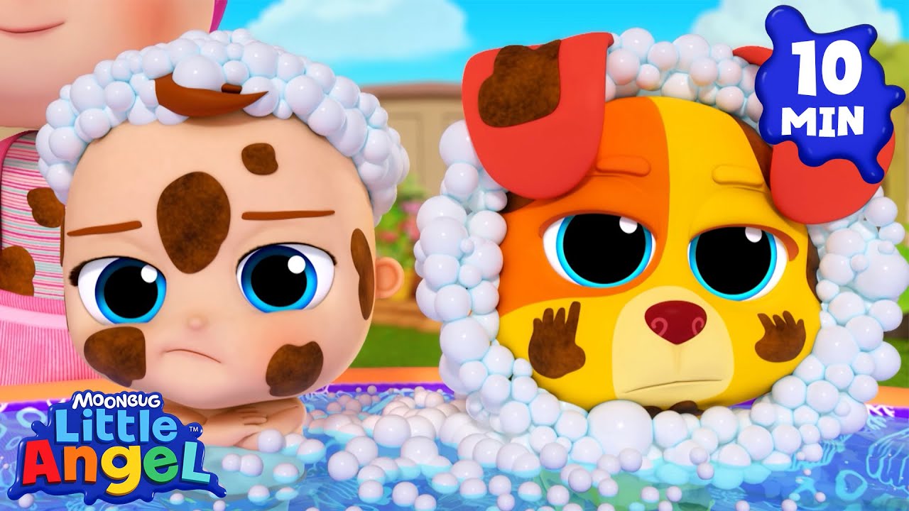 Bath in the Mud! | Little Angel And Friends Kid Songs - YouTube