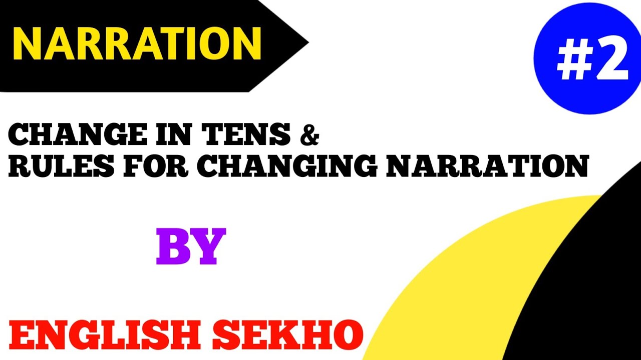 || RULES OF NARRATION - 2 || CHANGE OF TENS || COMPETENT ENGLISH ...