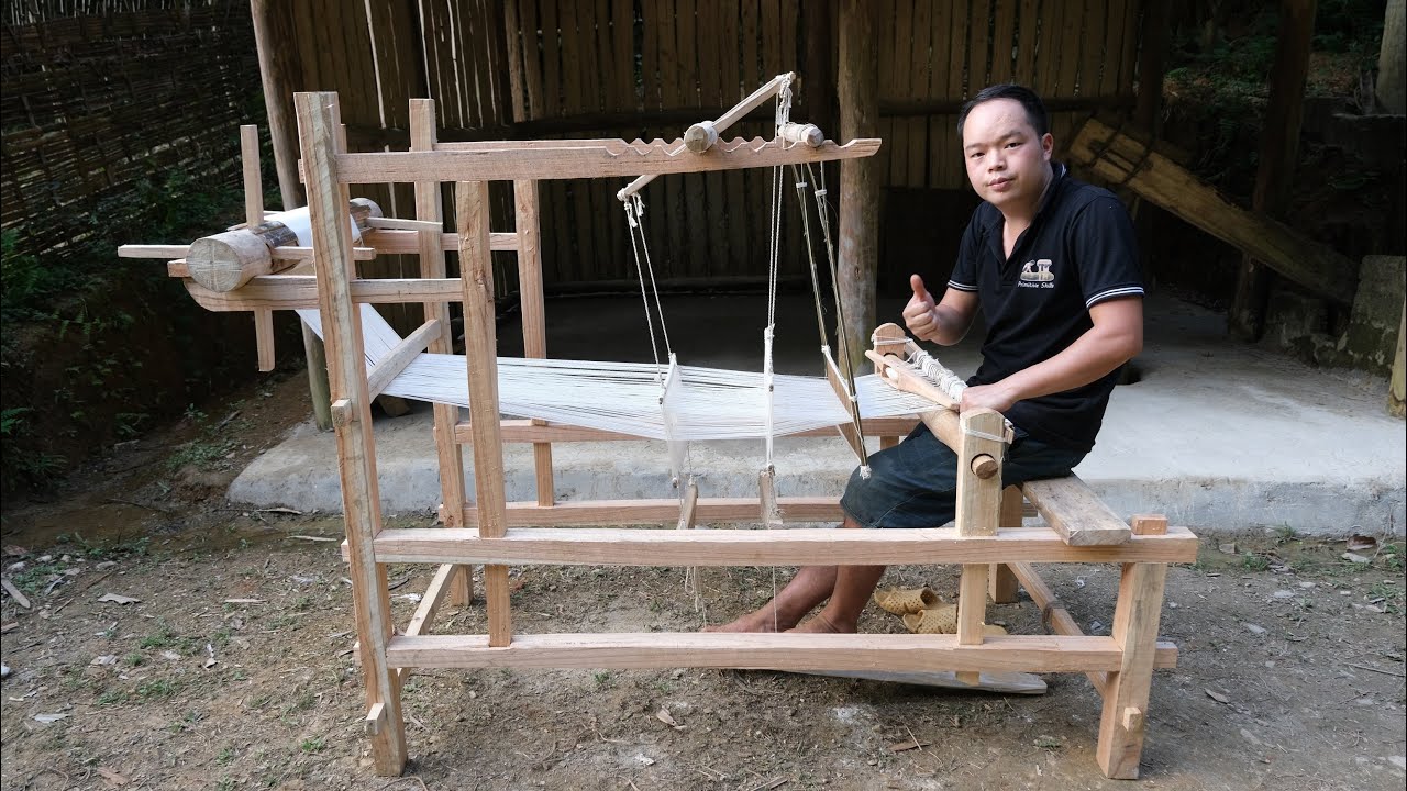 Loom Weaving With Primitive Tools - YouTube