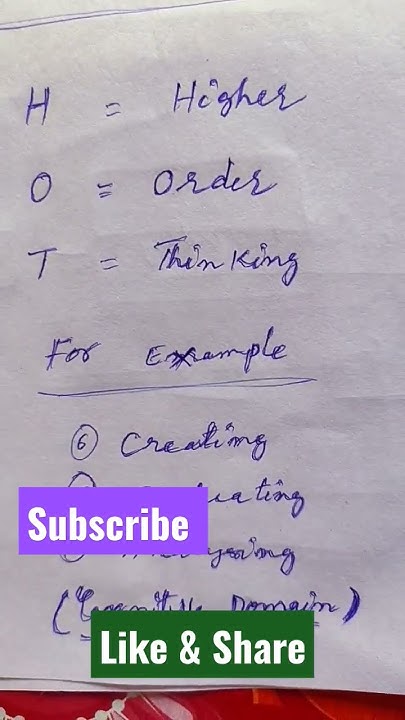 What is HOT?Higher Order Thinking - YouTube