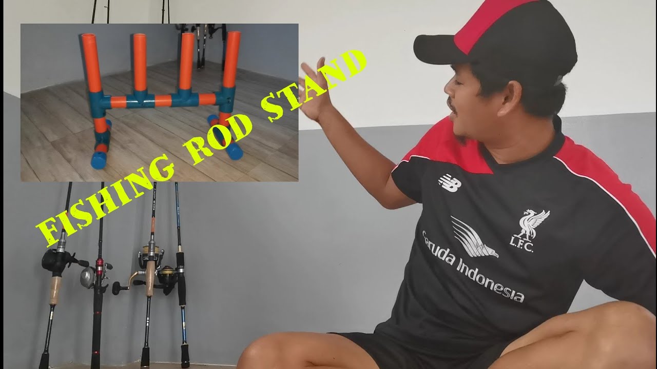 DIY Fishing Rod Stand - YouTube
