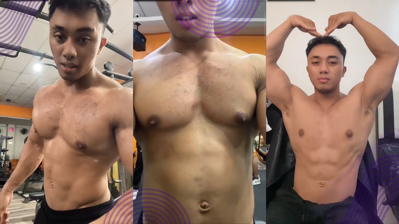 Malaysia Handsome Shirtless Muscular Guy Flexing His Muscle - YouTube