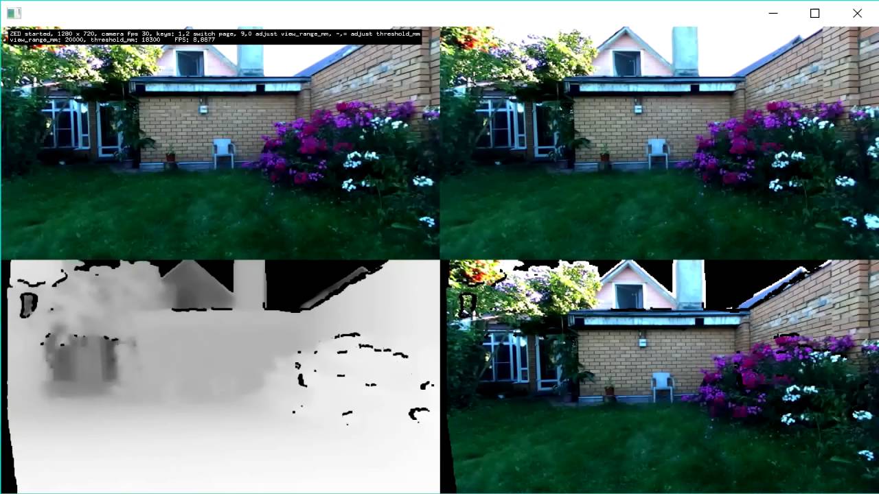 ofxKuZed / Zed camera outdoor test - YouTube