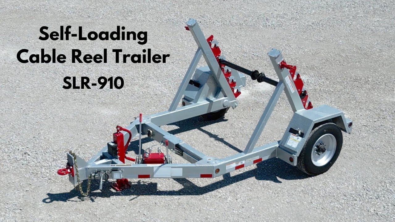Self-Loading Cable Reel Trailer - YouTube
