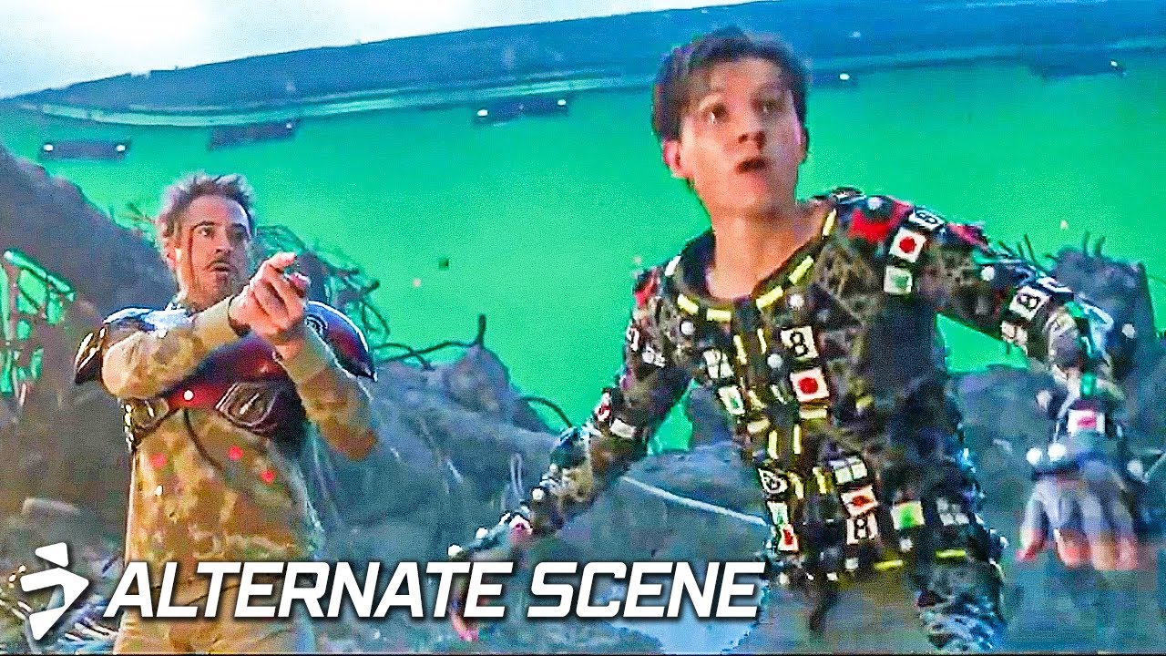Peter Parker and Tony Stark reuniting | AVENGERS: ENDGAME Alternate ...