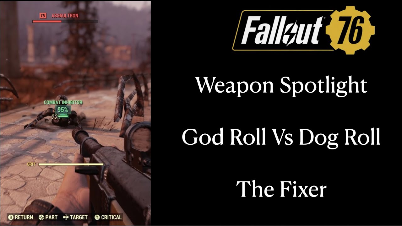 God Roll vs Dog Roll The Fixer - Fallout 76 - YouTube