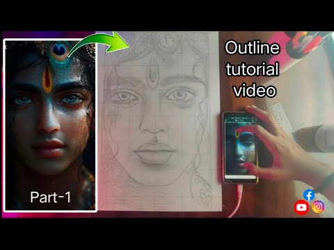 Hyper realistic drawing of Shri Krishna #shorts #viralvideo #art - YouTube