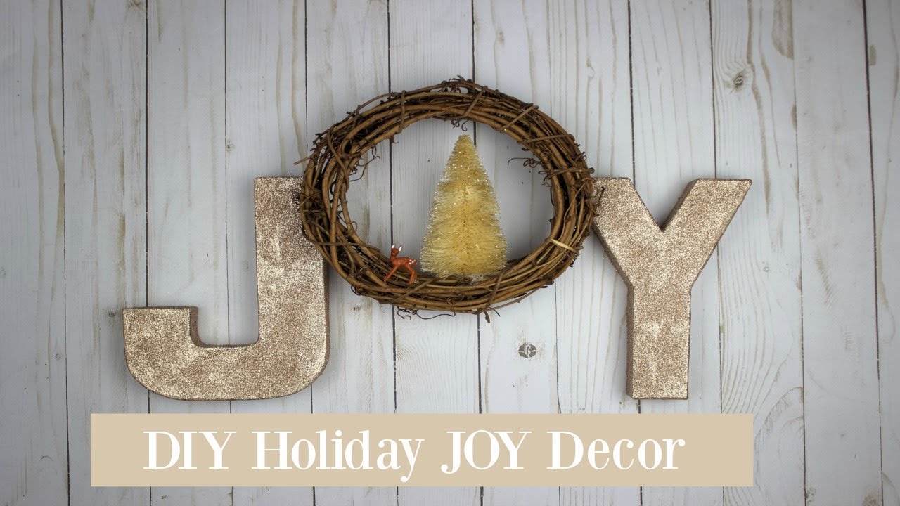 DIY Holiday JOY letters - YouTube