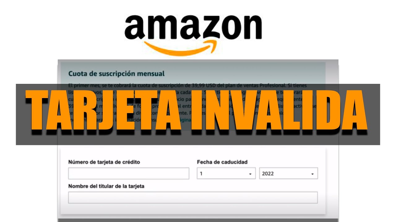 Tarjeta Invalida Solución Amazon Seller Central FBA - YouTube