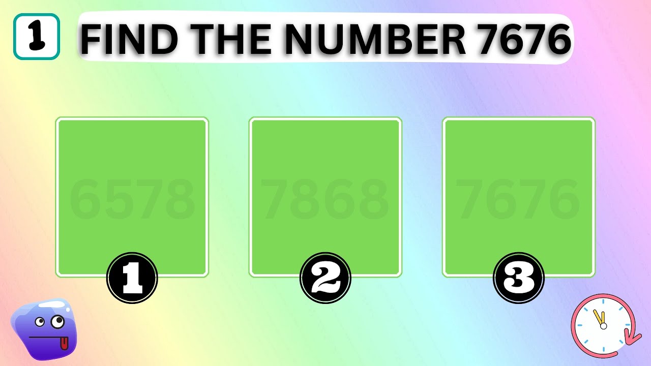 Can u find the number 7676? - YouTube