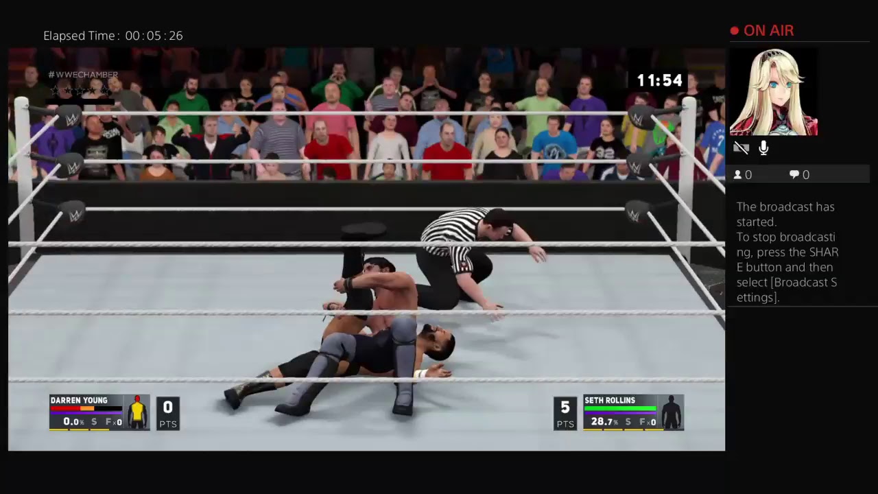 W2K17 Ps4 Game Young Vs Roman - YouTube