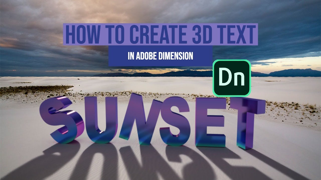 How to create 3D Text in Adobe Dimension - YouTube