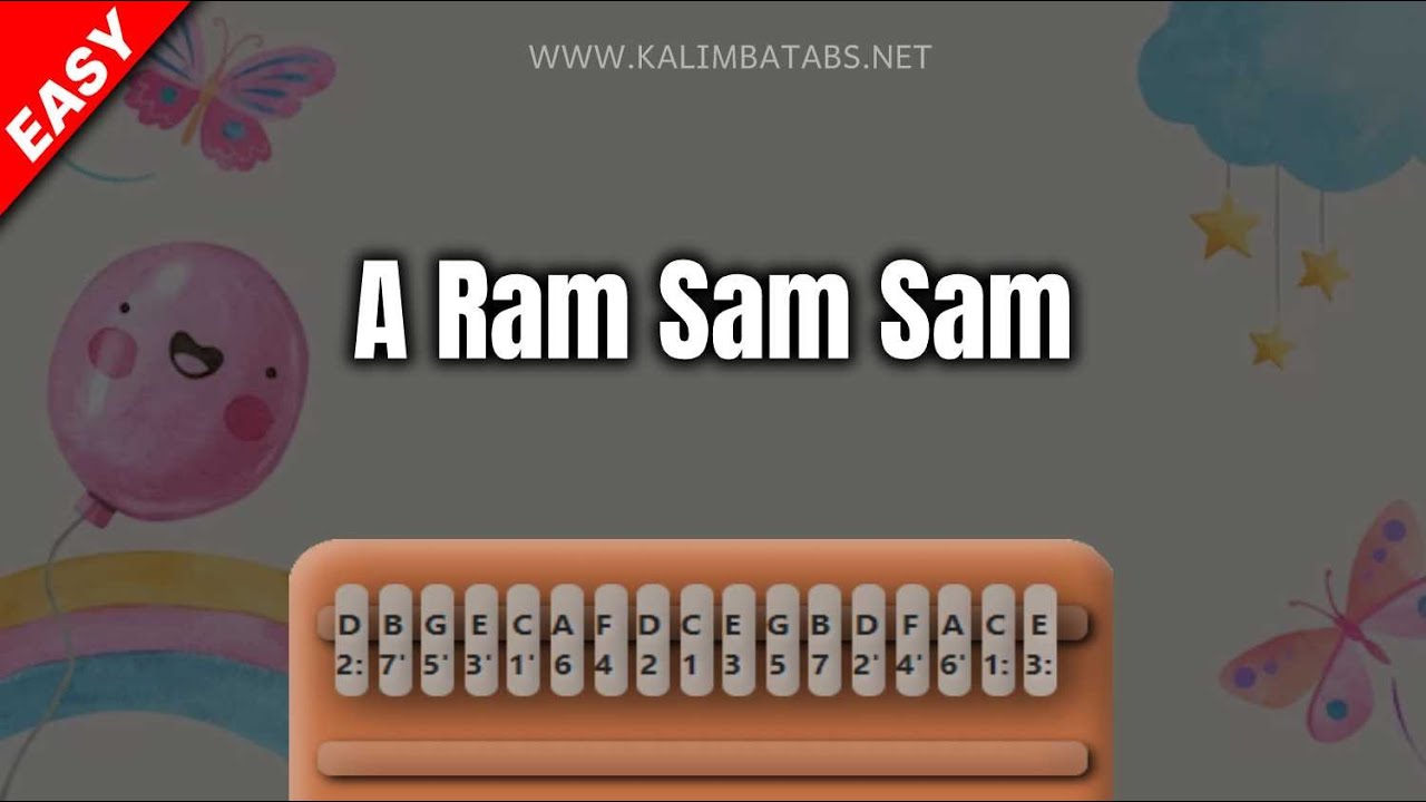 A Ram Sam Sam | Kalimba Tutorial & Tabs | [EASY] - YouTube