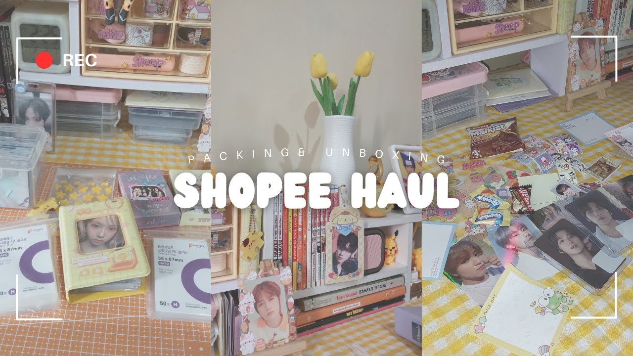 Shopee haul vlog | w/ photocard packing order🌷 - YouTube