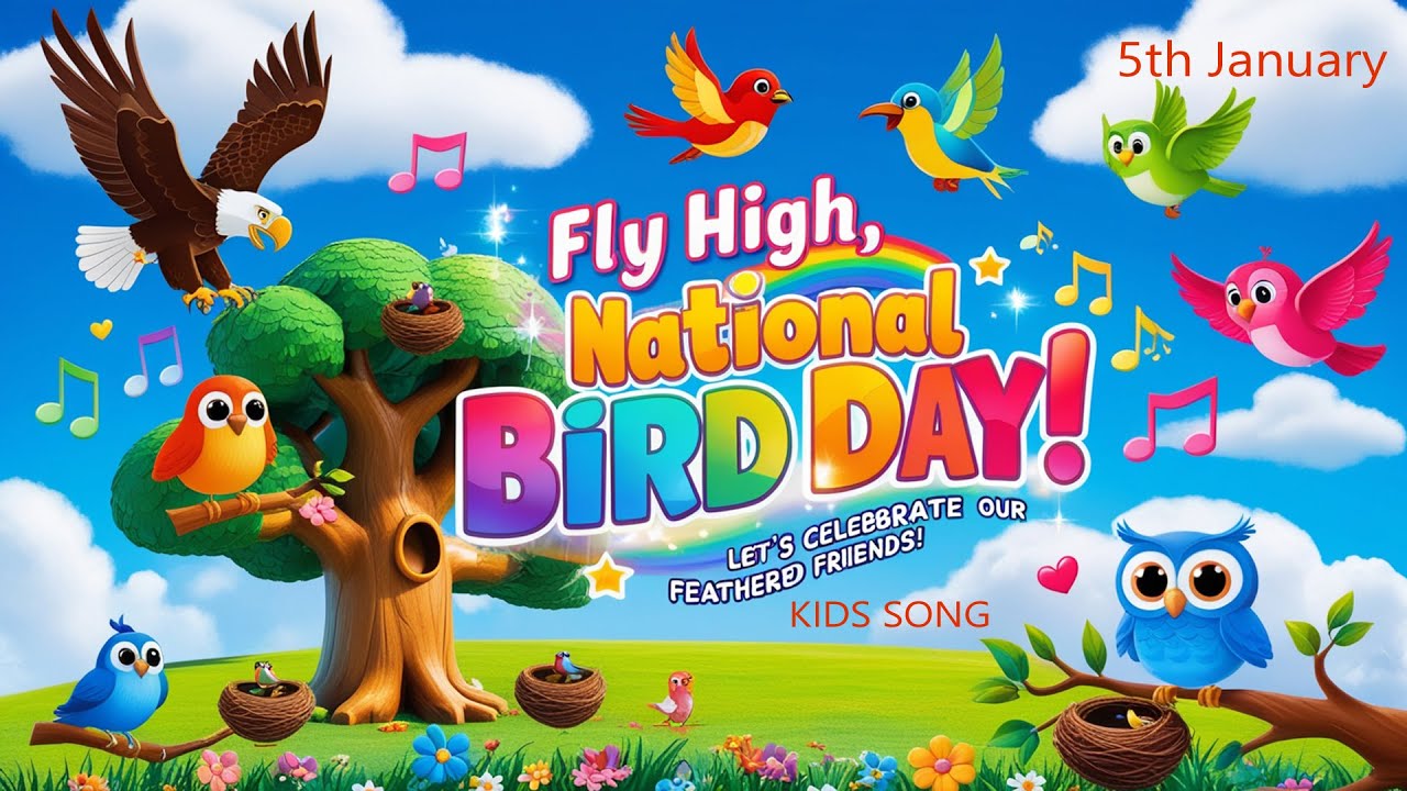Flap, Flap, Flutter Away! - Kids Bird Song for National Bird Day - YouTube