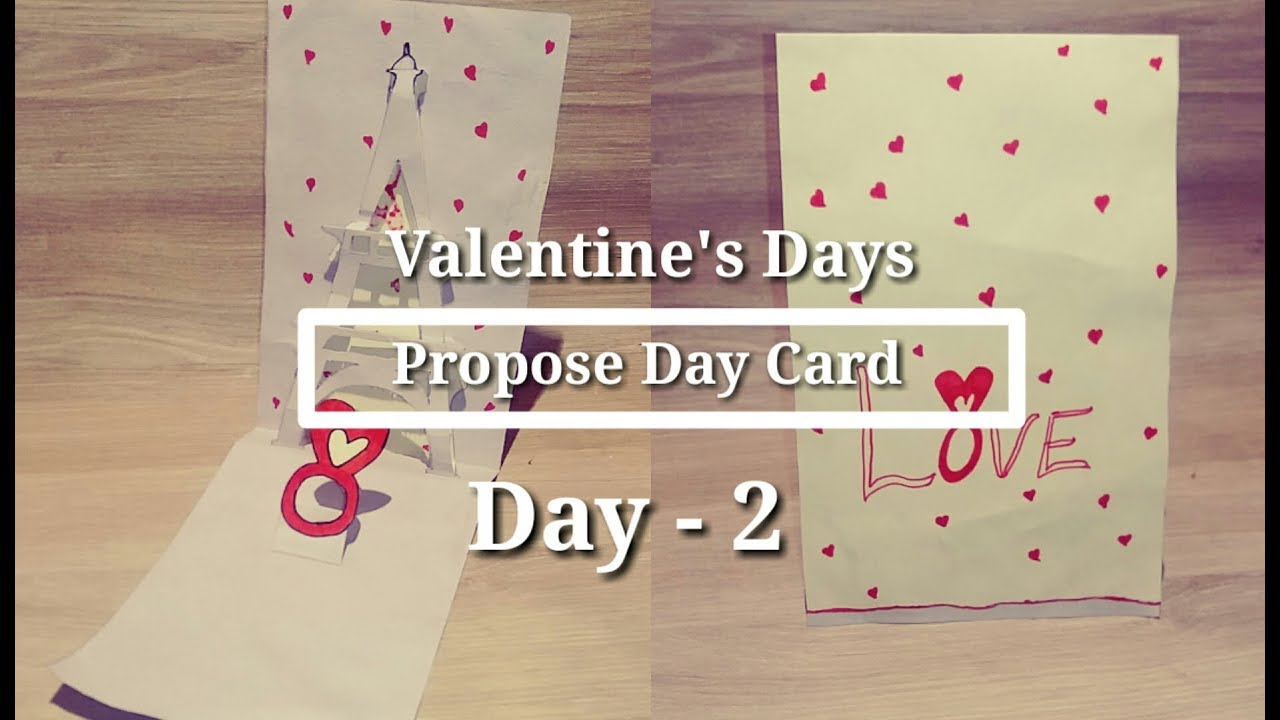 DIY - Propose Day Card || Handmade Greeting card || Easy and Beautiful ...