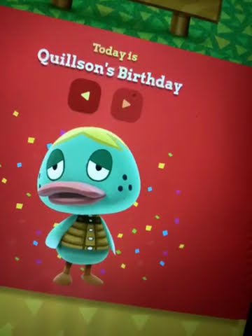 It’s Quillson’s Birthday Today On #animalcrossingnewhorizons So Let’s ...
