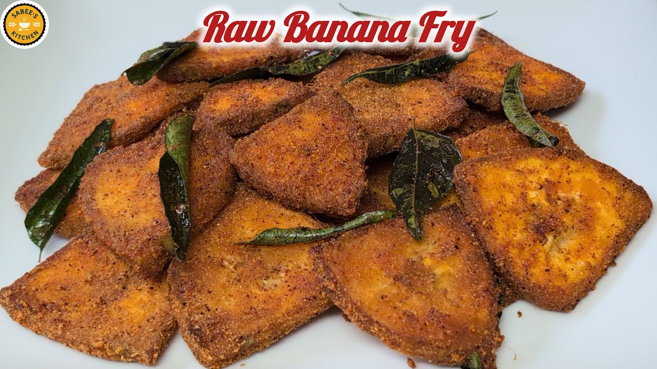 Quick Raw Banana Fry Recipe | Vazhakkai Varuval | Valakkai Fry | Sabees ...