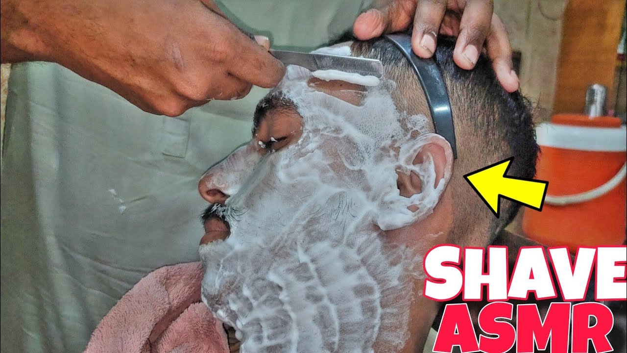 ASMR Relaxing Full Face Beard Shave | ASMR Fast Haircutting old Barber ...