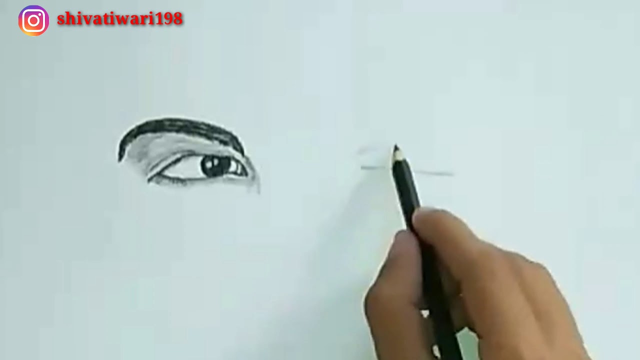 How to draw wink eye || step by step || #eye #sketch #shivatiwariarts ...