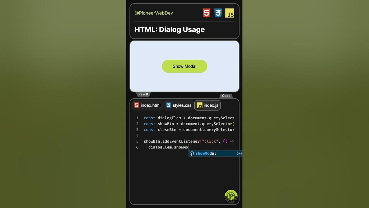 Html Dialog Quick Tutorial Shorts Tutorial Codewithme Html Css Web Coding Javascript
