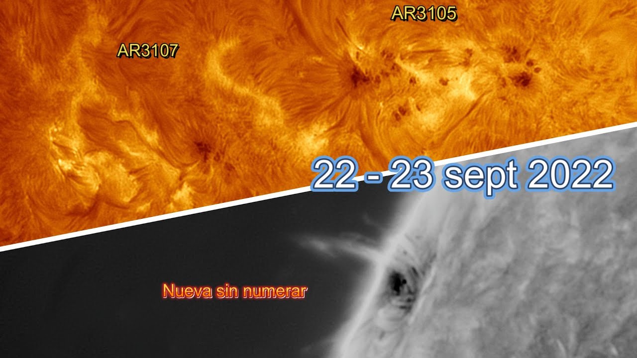 AR3105 AR3107 AR3109 Sol 22 23 Sept 2022 - YouTube