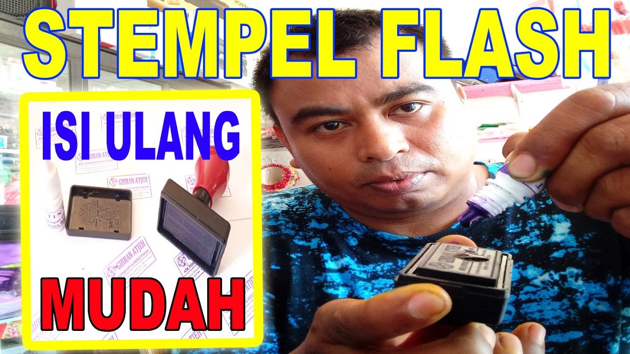 CARA ISI ULANG STEMPEL FLASH ATAU STEMPEL OTOMATIS DENGAN MUDAH - YouTube