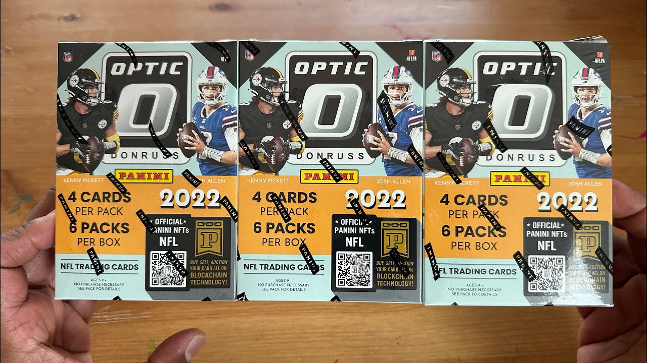 2022 Panini Optic NFL Football (3) Blasters @Walmart $34.99 Purple ...