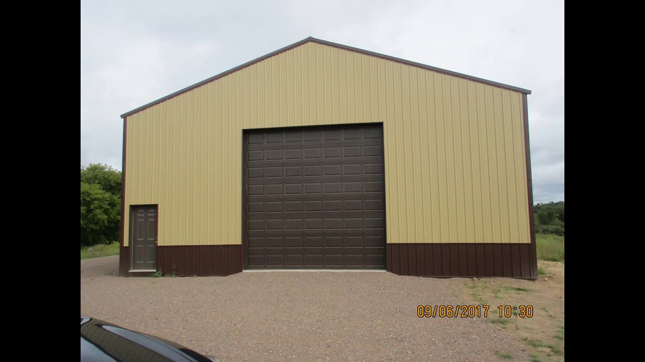 Pole Barn 40 Foot Wide By 64 Foot Long By 16 Foot Tall! - YouTube