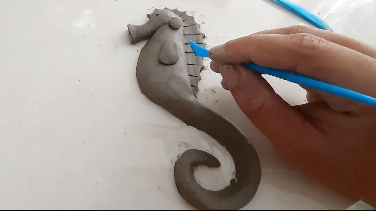 Creative Clay Ideas - Make 3D seahorse in few minutes - YouTube