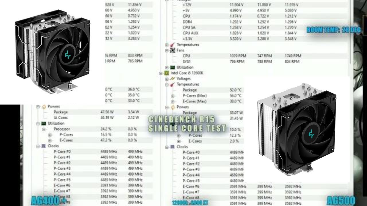 Deepcool ag400 plus vs ag500 - YouTube