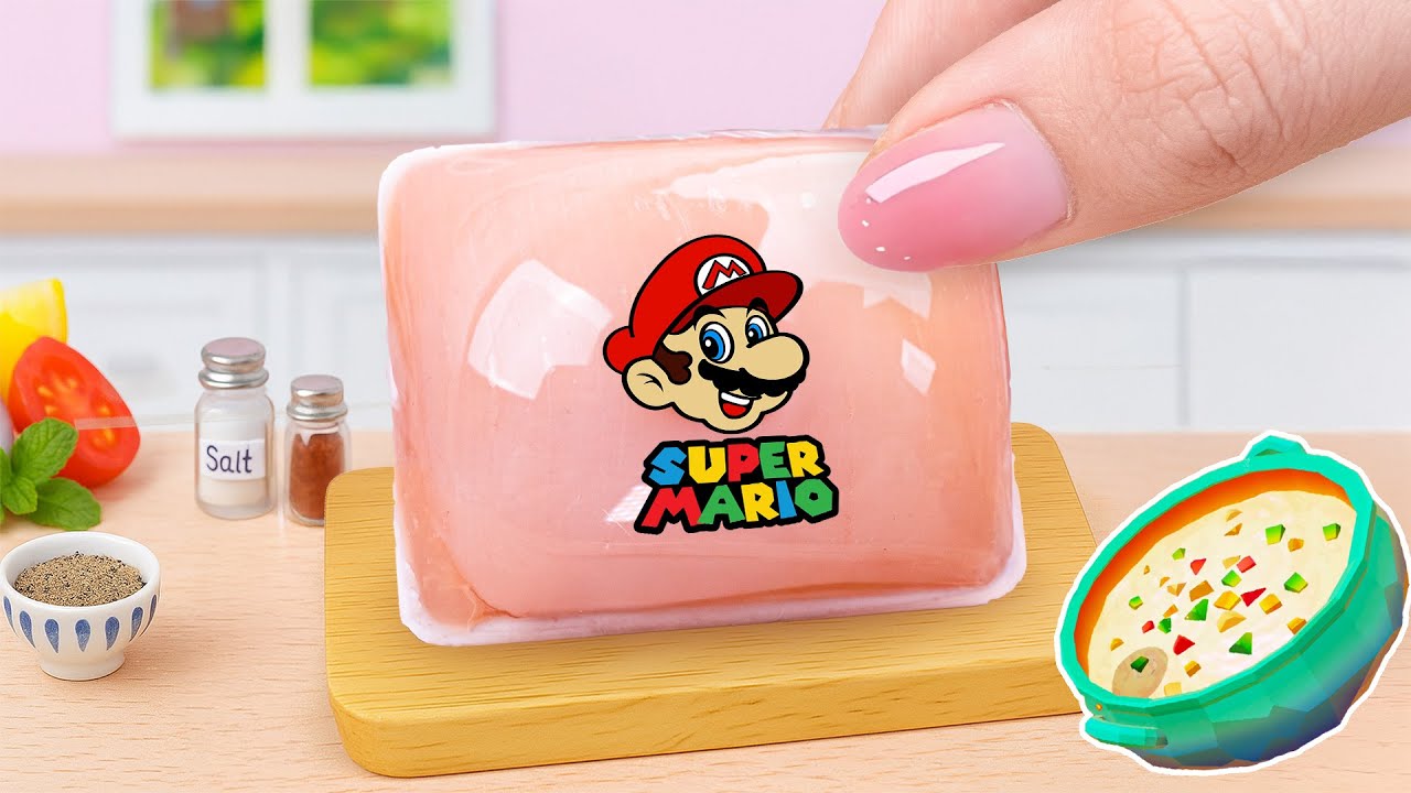 Super Mario Odyssey 🍄 Miniature Cooking Chicken Soup Recipe 🍗 - YouTube