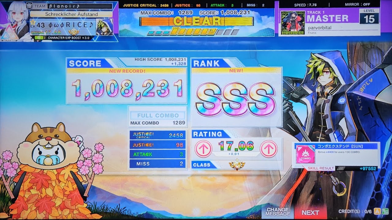 【Chunithm】parvorbital SSS (3-2) @Ric3Cat - YouTube