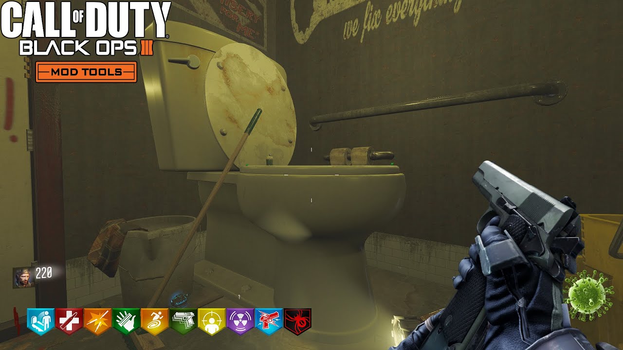 LIMPIANDO EL BAÑO ZOMBER CUSTOM ZOMBIES MAPA DE RETO | BLACK OPS 3 ...