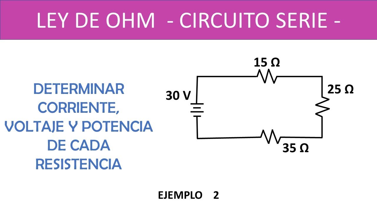 Circuito Serie Ley De Ohm Ej. 2 l Resuelve Circuitos Con Resistencias l ...