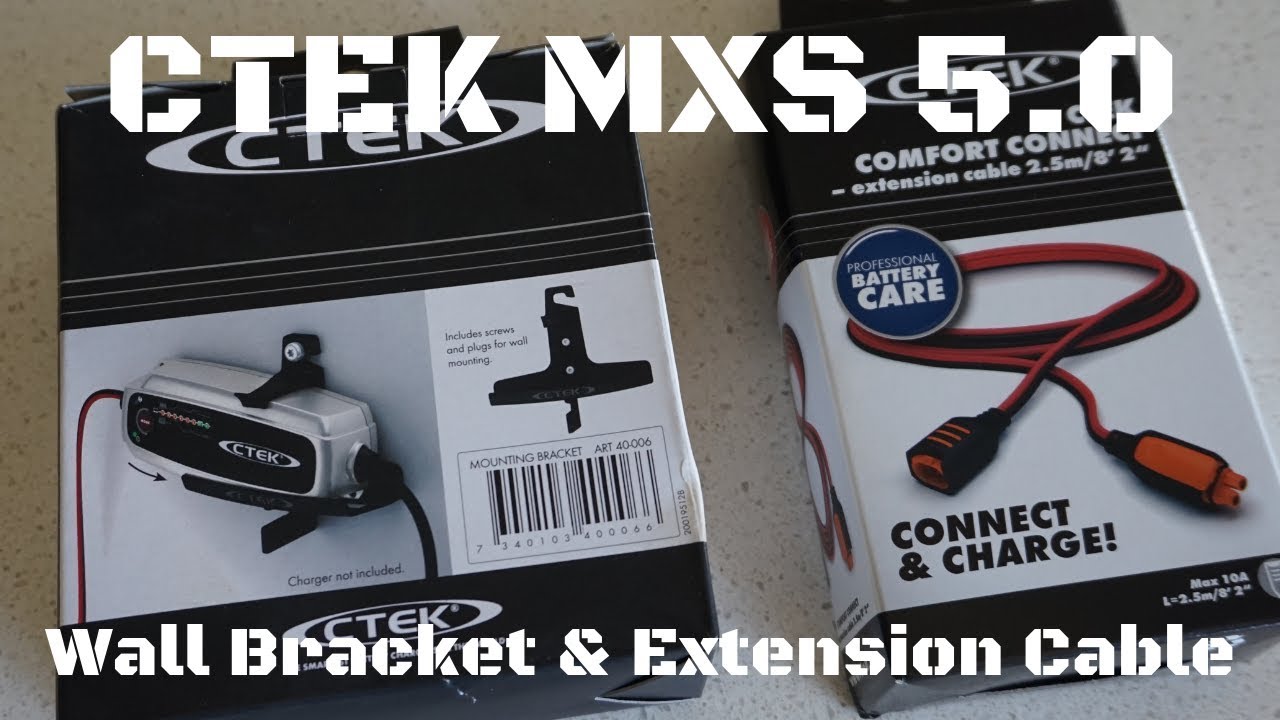 CTek Battery Charger Accessories - Wall Bracket and Extension Cable ...