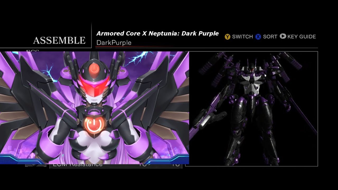 Armored Core X Neptunia: Dark Purple - YouTube