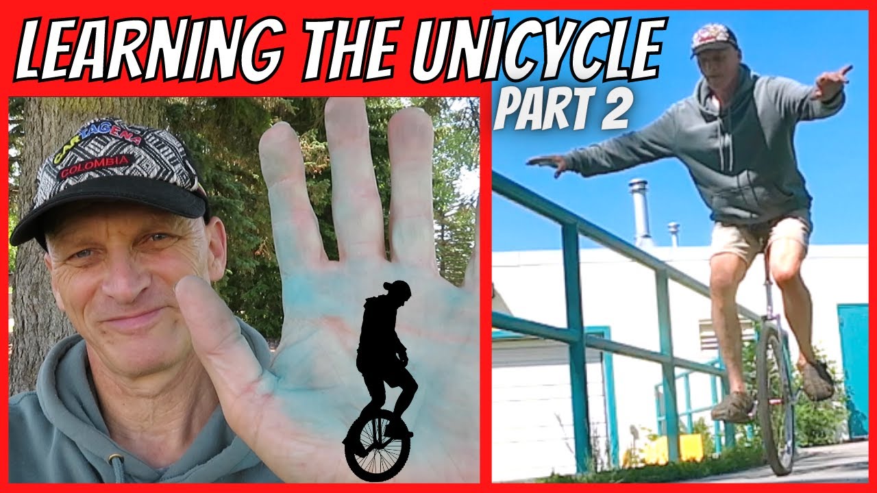 Learning to ride a Unicycle, Part 2, Progress! - YouTube