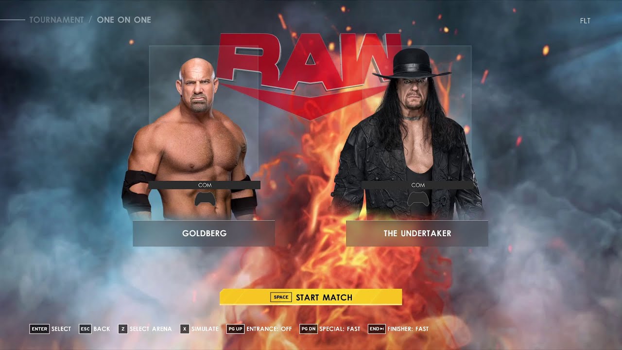 GOLDBERG VS THE UNDERTAKER FOR THE WWE CHAMPIONSHIP EPIC MATCH - YouTube