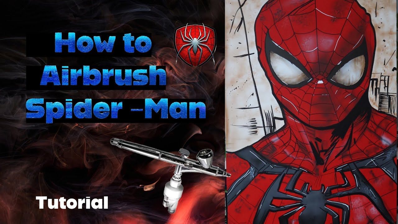 Spider-Man Airbrush Art – How I Combine Airbrush and Marker - YouTube