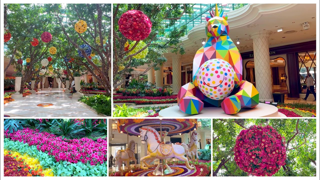 Wynn - Lots of flowers & colours for the viewers - Las Vegas - YouTube