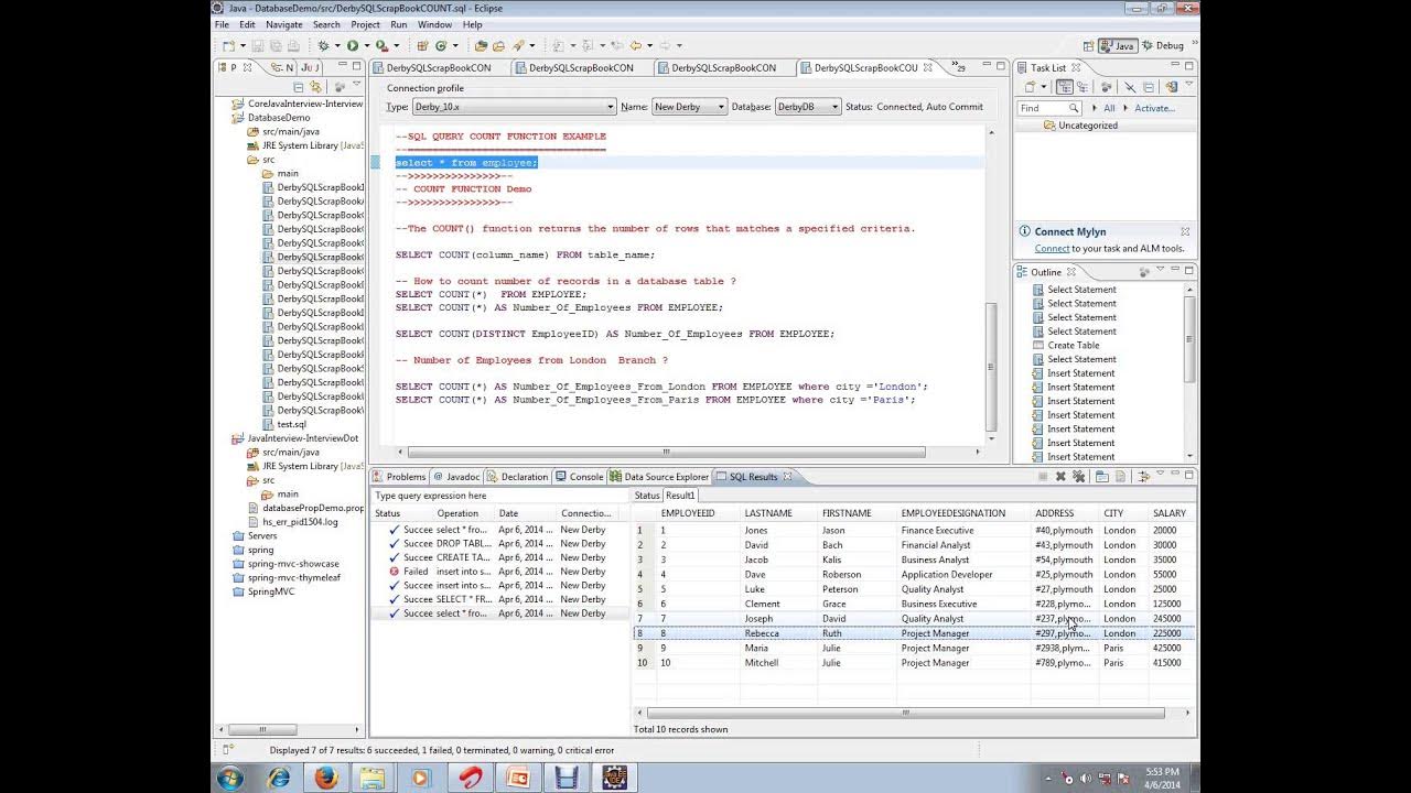 SQL QUERY COUNT - YouTube