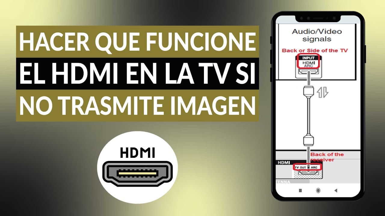 Cómo hacer que funcione el HDMI en la TV si no transmite imagen - YouTube