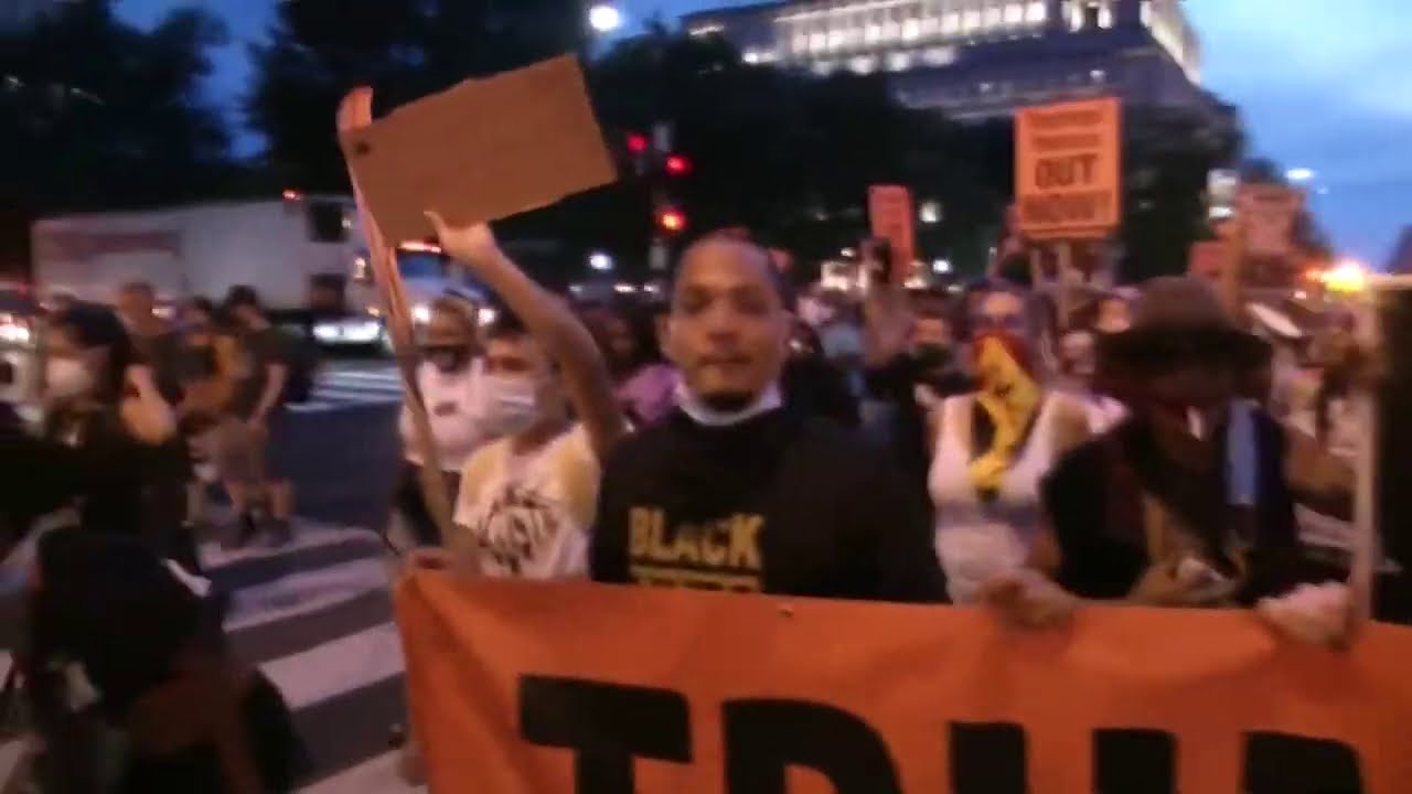 Protesters gather in DC ahead of the final night of the #RNC - YouTube