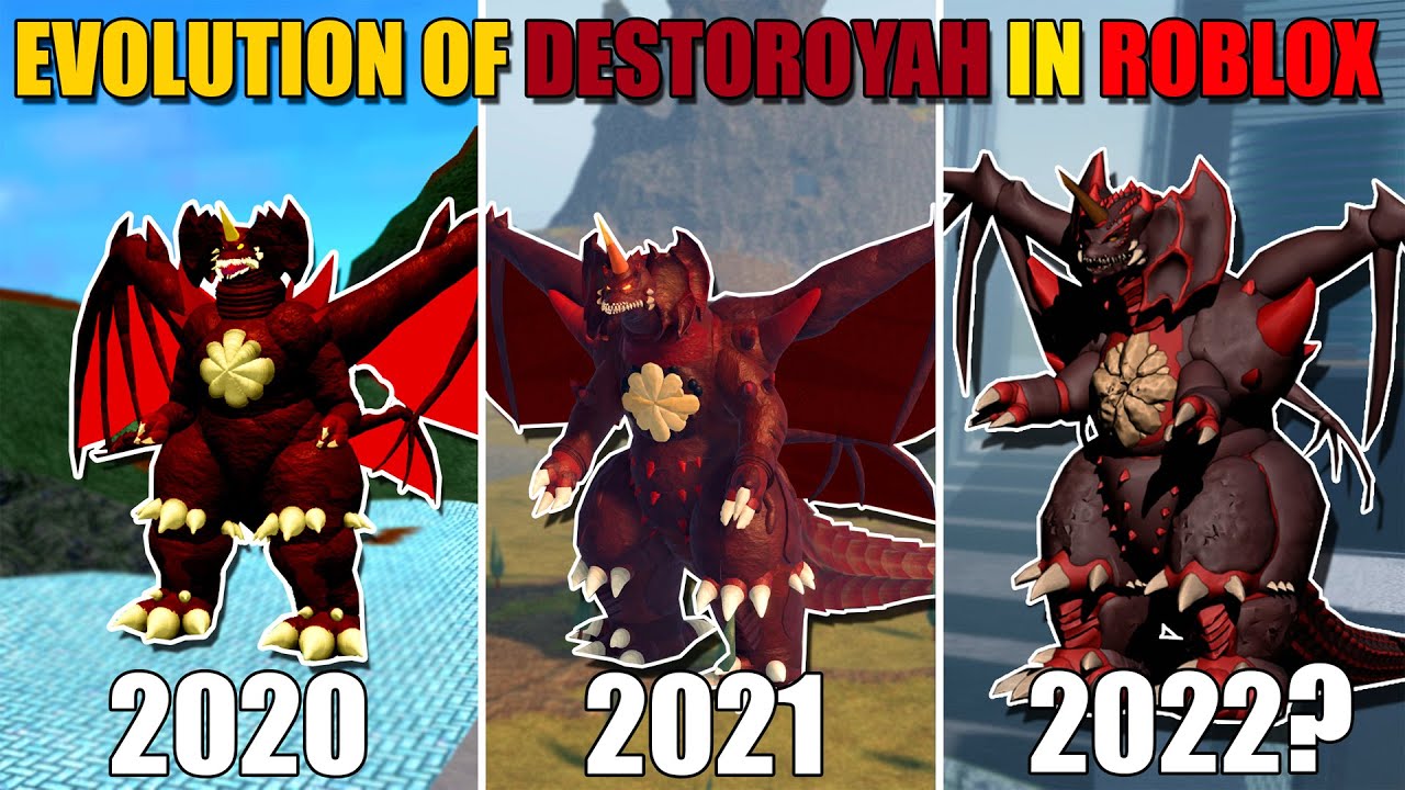 EVOLUTION OF DESTOROYAH IN ROBLOX | ROBLOX GODZILLA - YouTube