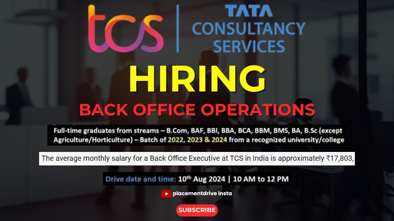 TCS BPS Walk-in Drive at Maharashtra | Explore Opportunities at TCS ...