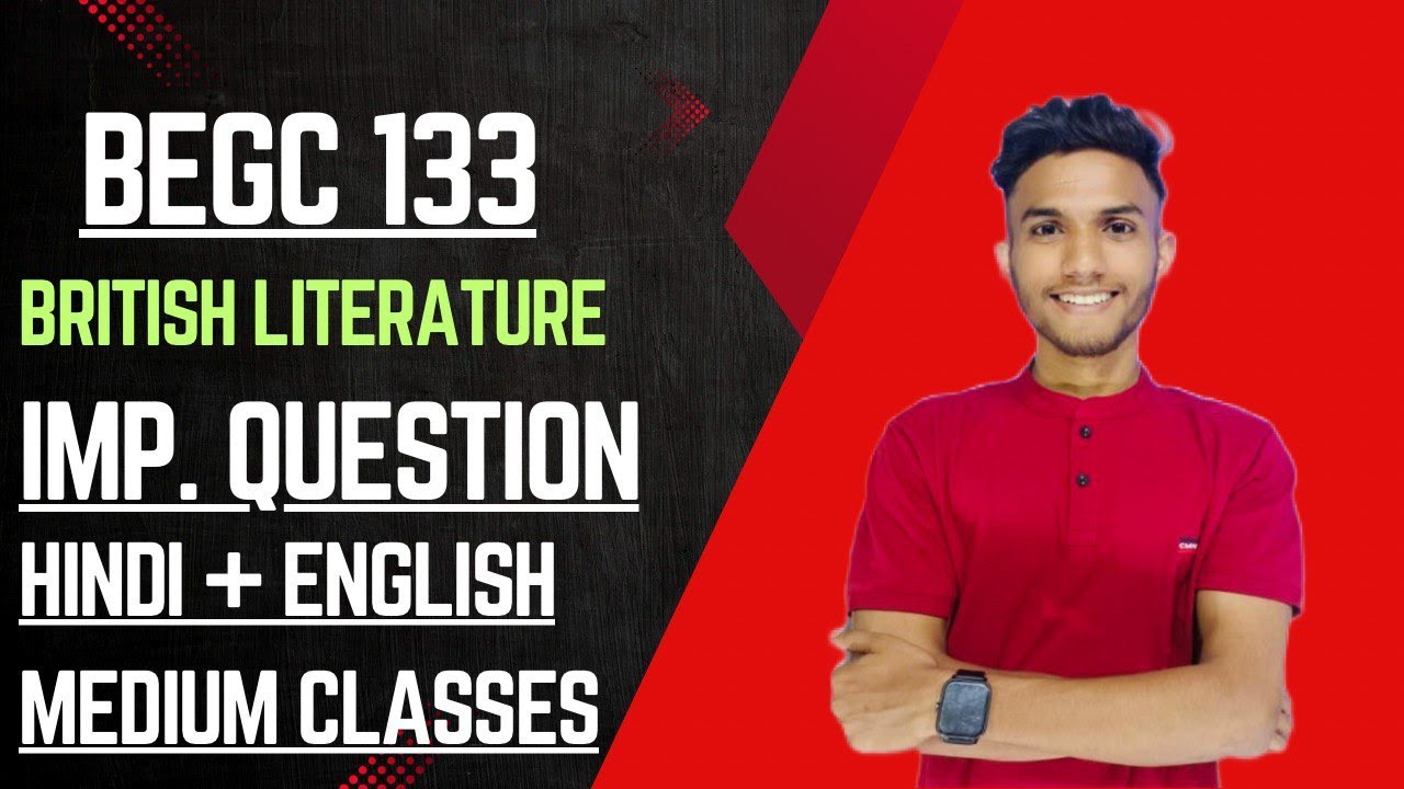 BEGC 133 | BRITISH LITERATURE | REFERENCE TO CONTEXT | IMPORTANT MARATHON LIVE | IGNOU WALAY ...